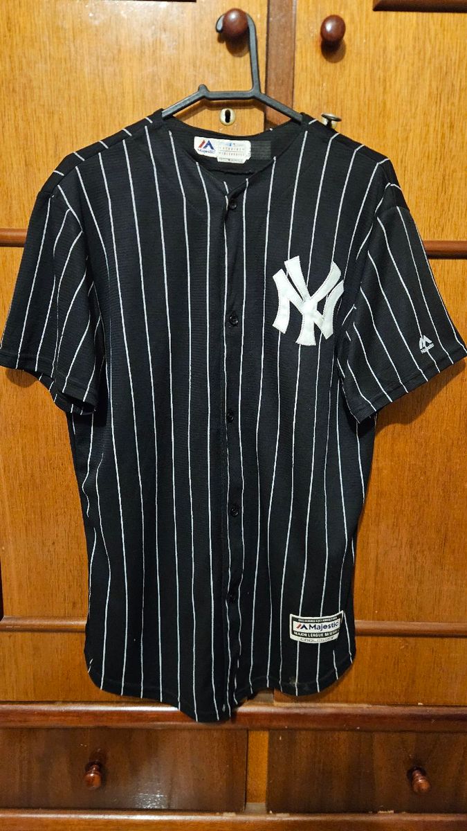 Camisa Jersey New York Yankees Risca de Giz | Camisa Masculina Majestic ...