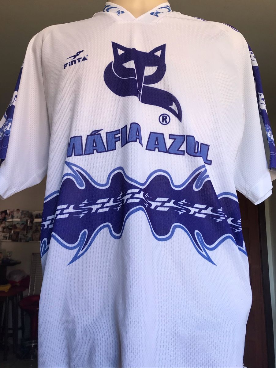 Camisa Máfia Azul Finta | Camiseta Masculina Finta Usado 43142405 | enjoei