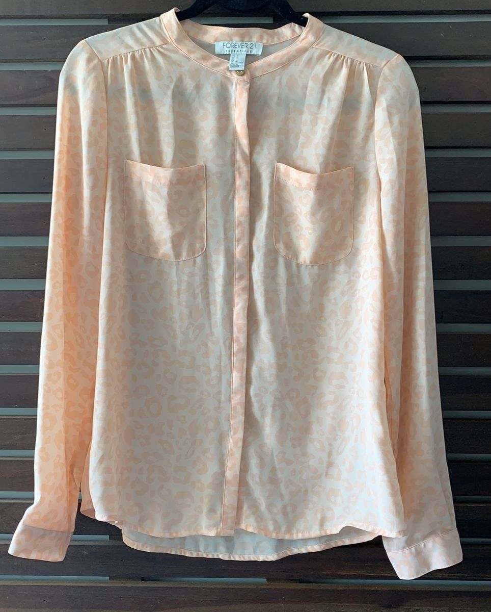 Camisa Manga Longa Forever 21 | Camisa Feminina Forever 21 Usado ...