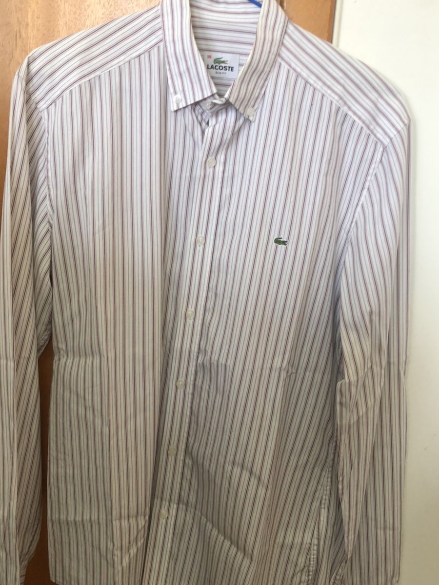 Camisa Masculina Lacoste Slim | Camisa Masculina Lacoste Usado 55559389 ...