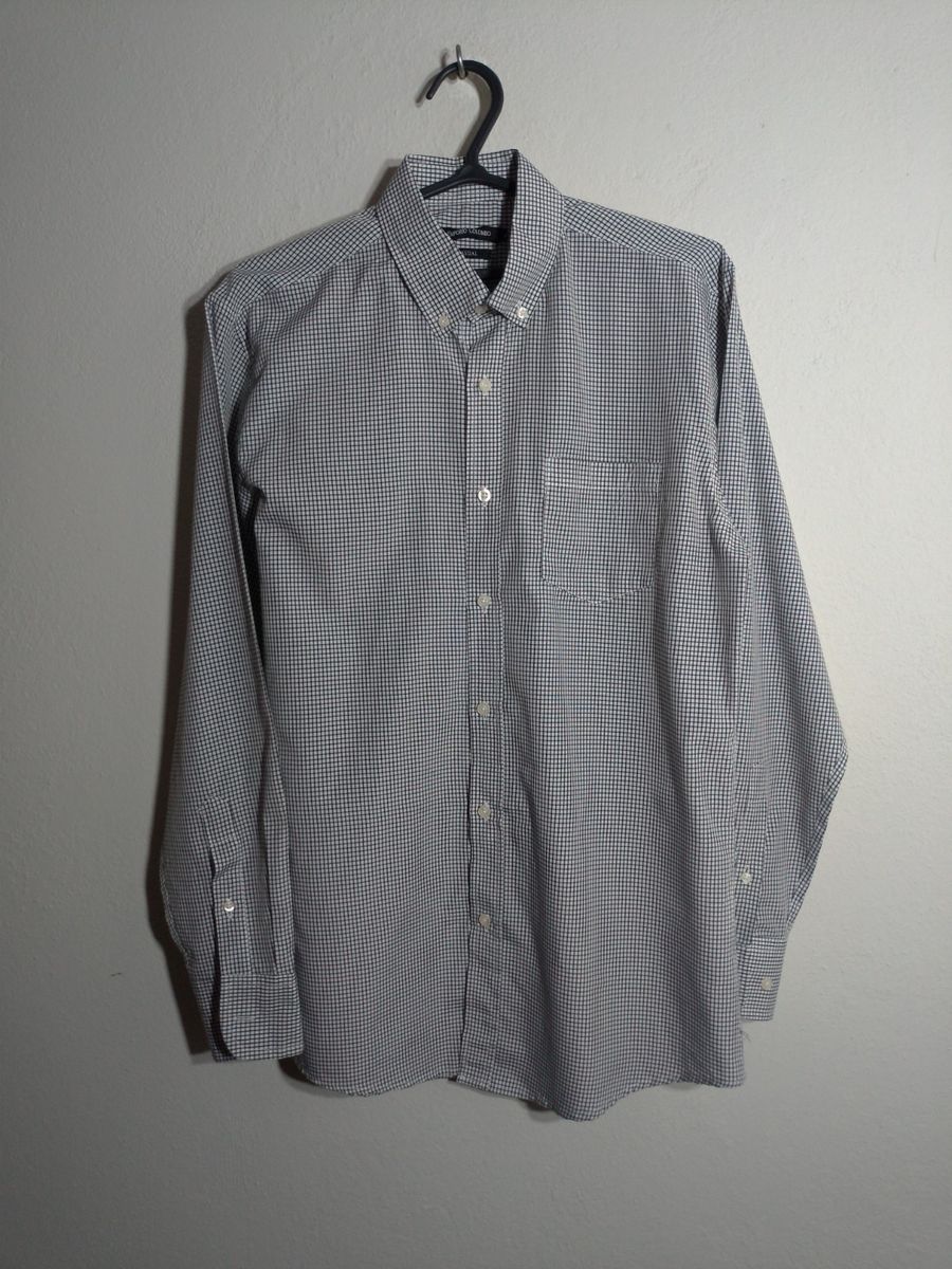 Camisa Masculina Manga Longa Quadriculada Empório Colombo Tam G ...