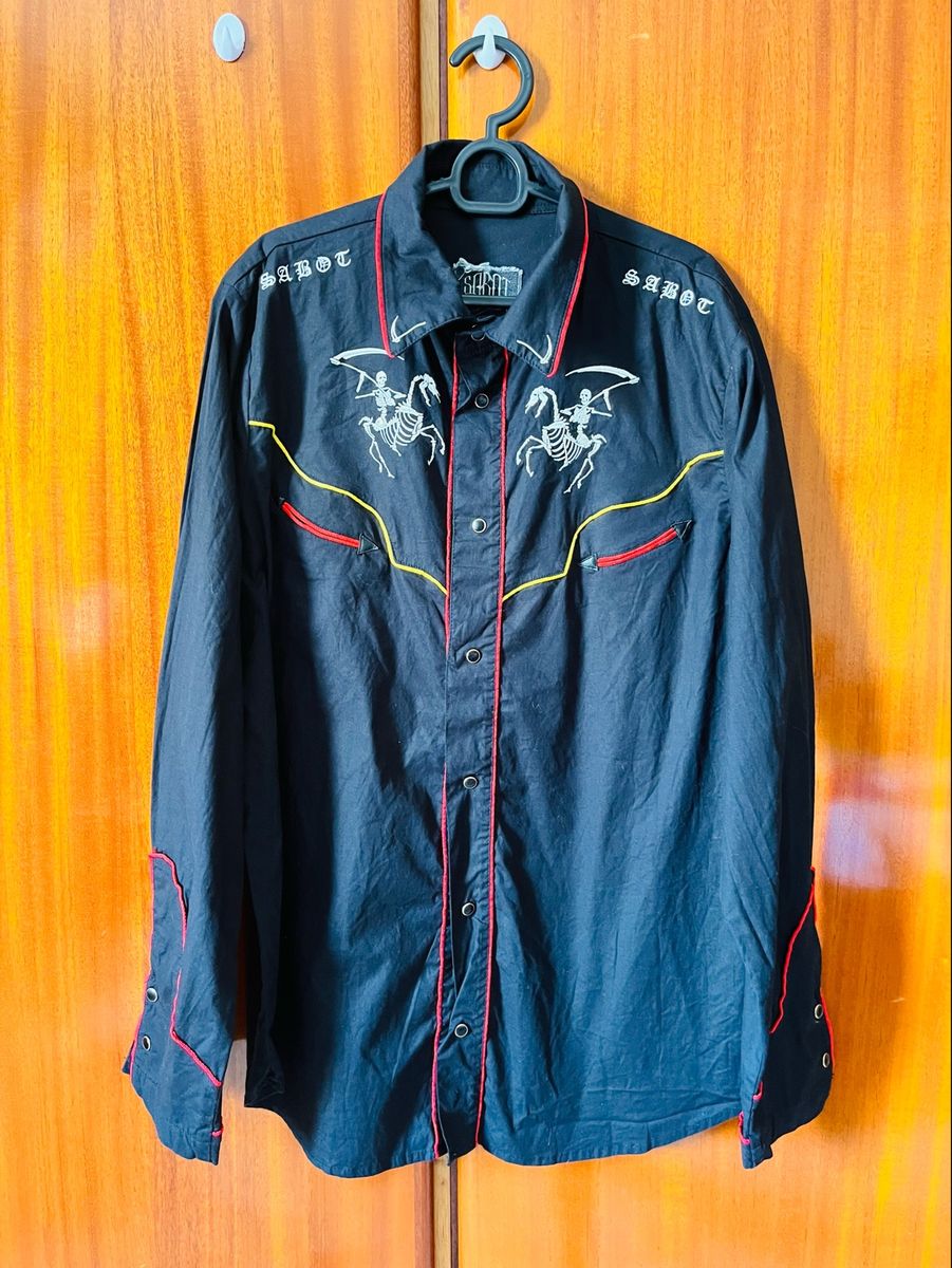 Camisa Masculina Sabot Bordada Western | Camisa Masculina Sabot Usado ...
