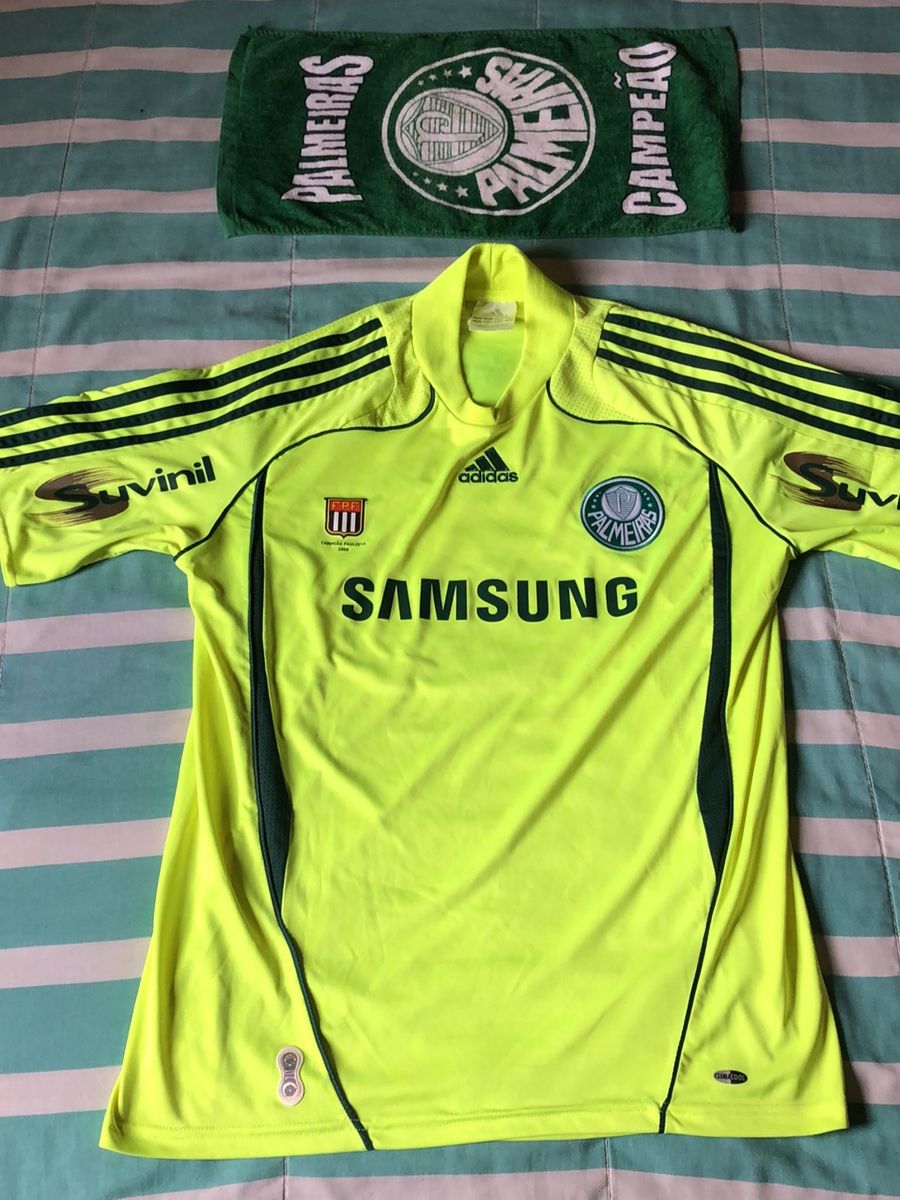 Camisa Palmeiras Verde Limão 2008 | Camisa Masculina Adidas Usado ...