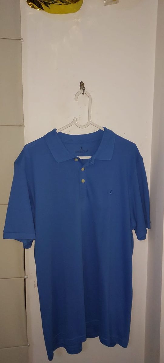 Camisa Polo Brooksfield Azul em Perfeito Estado Algodão Peruano ...