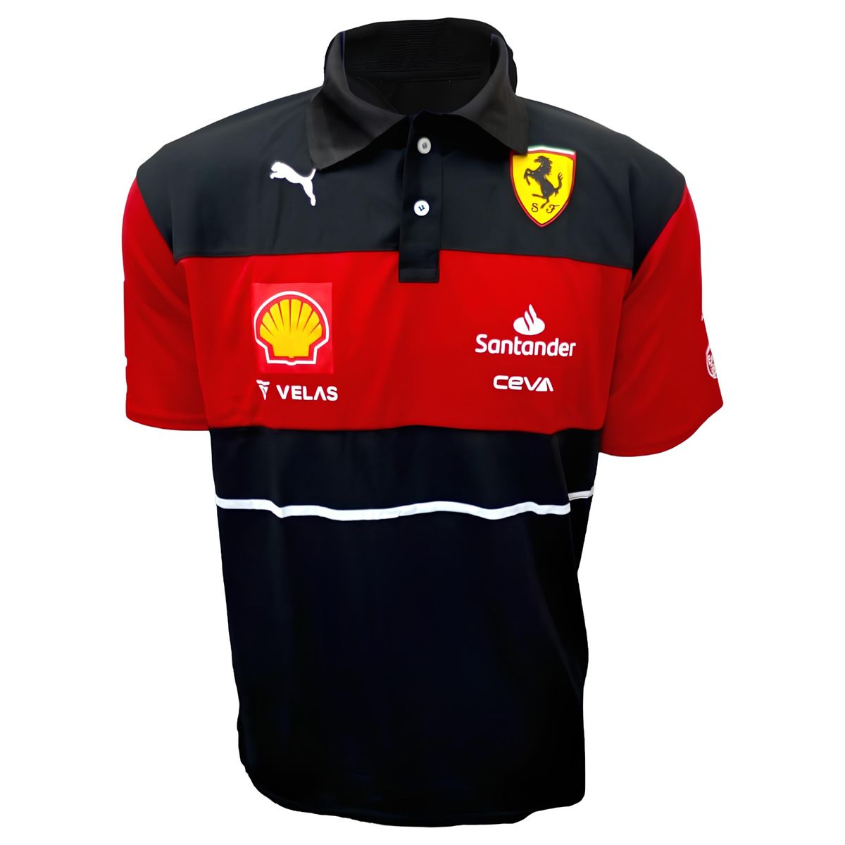 Camisa Polo Ferrari Preto Shell Dry Fit (g) | Camisa Masculina Ferrari ...