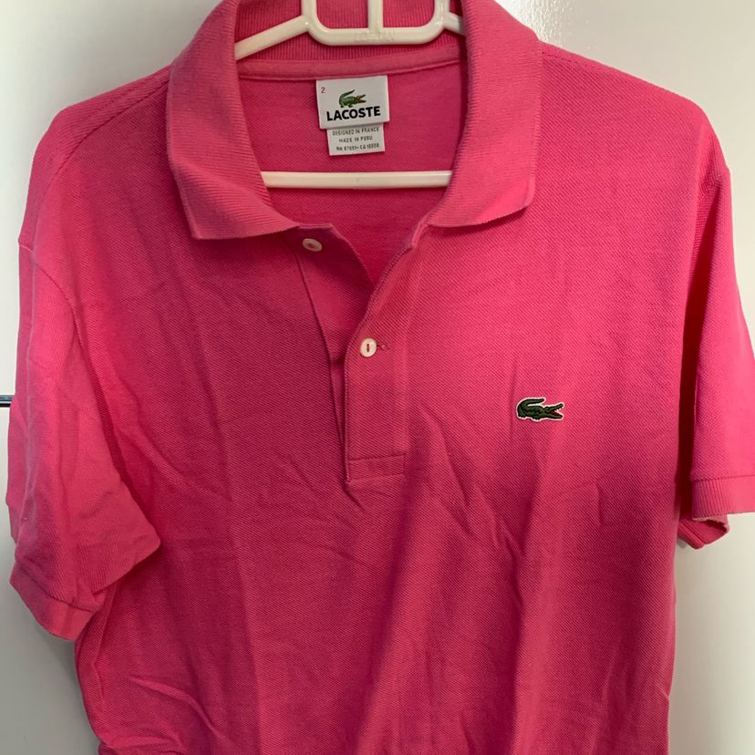 Camisa Polo Lacoste Rosa | Camisa Masculina Lacoste Usado 77436290 | enjoei