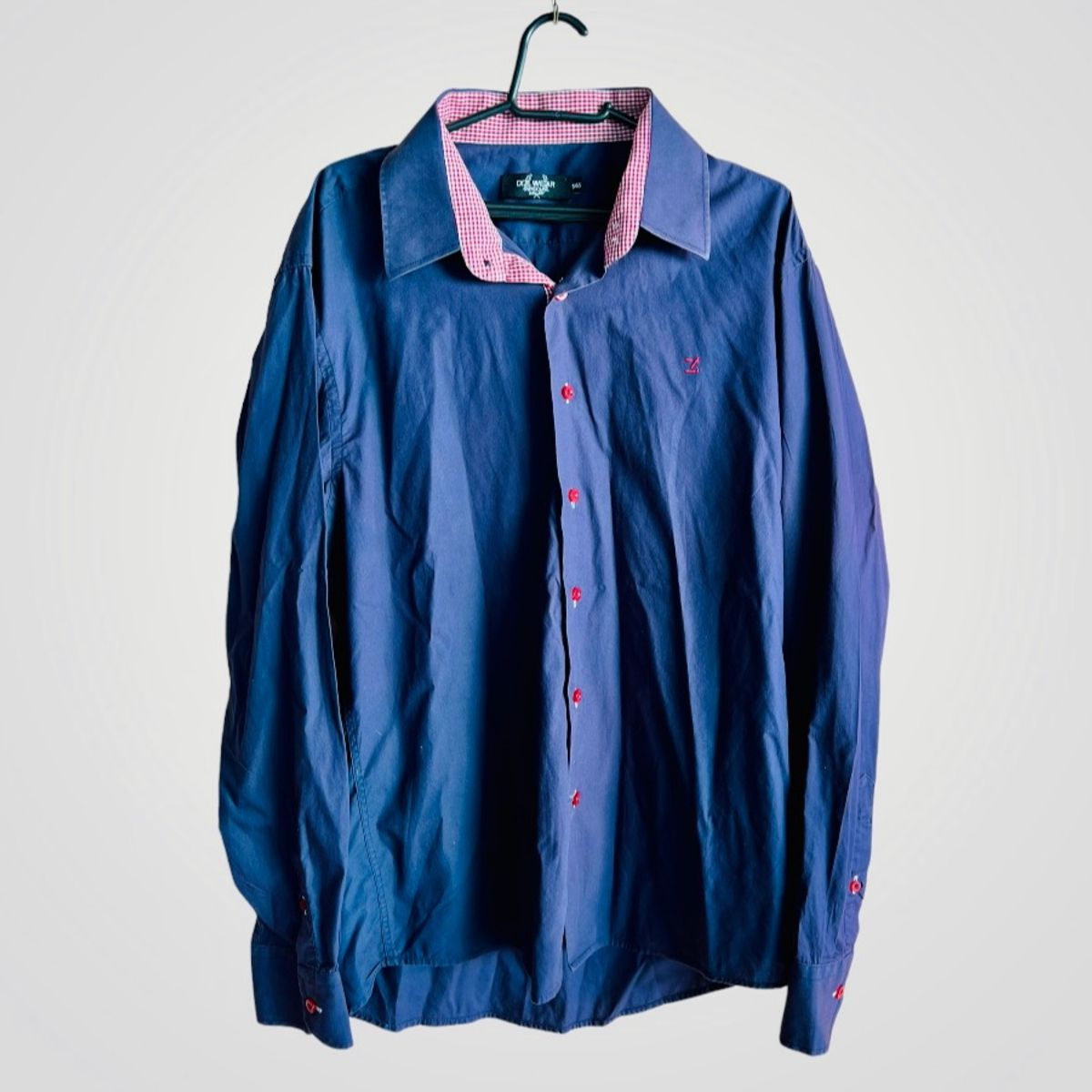 Camisa Polo Manga Longa Social Roxa Algodão Linho | Camisa Masculina ...