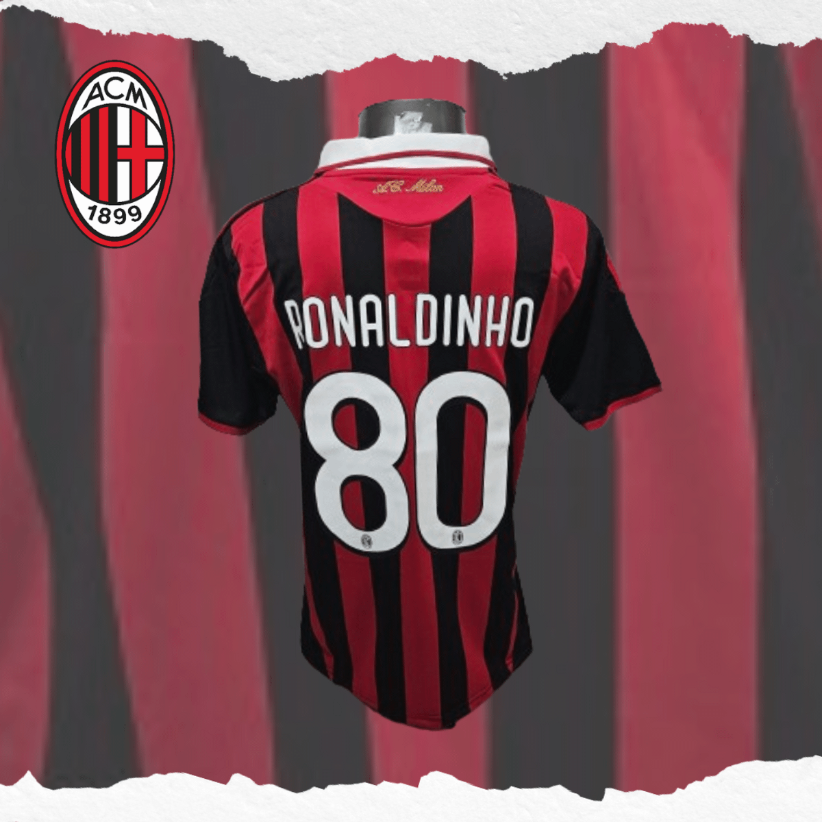 Camisa Retro Milan Ronaldinho Gaúcho 80 2009/2010 G 16407 | Camiseta ...
