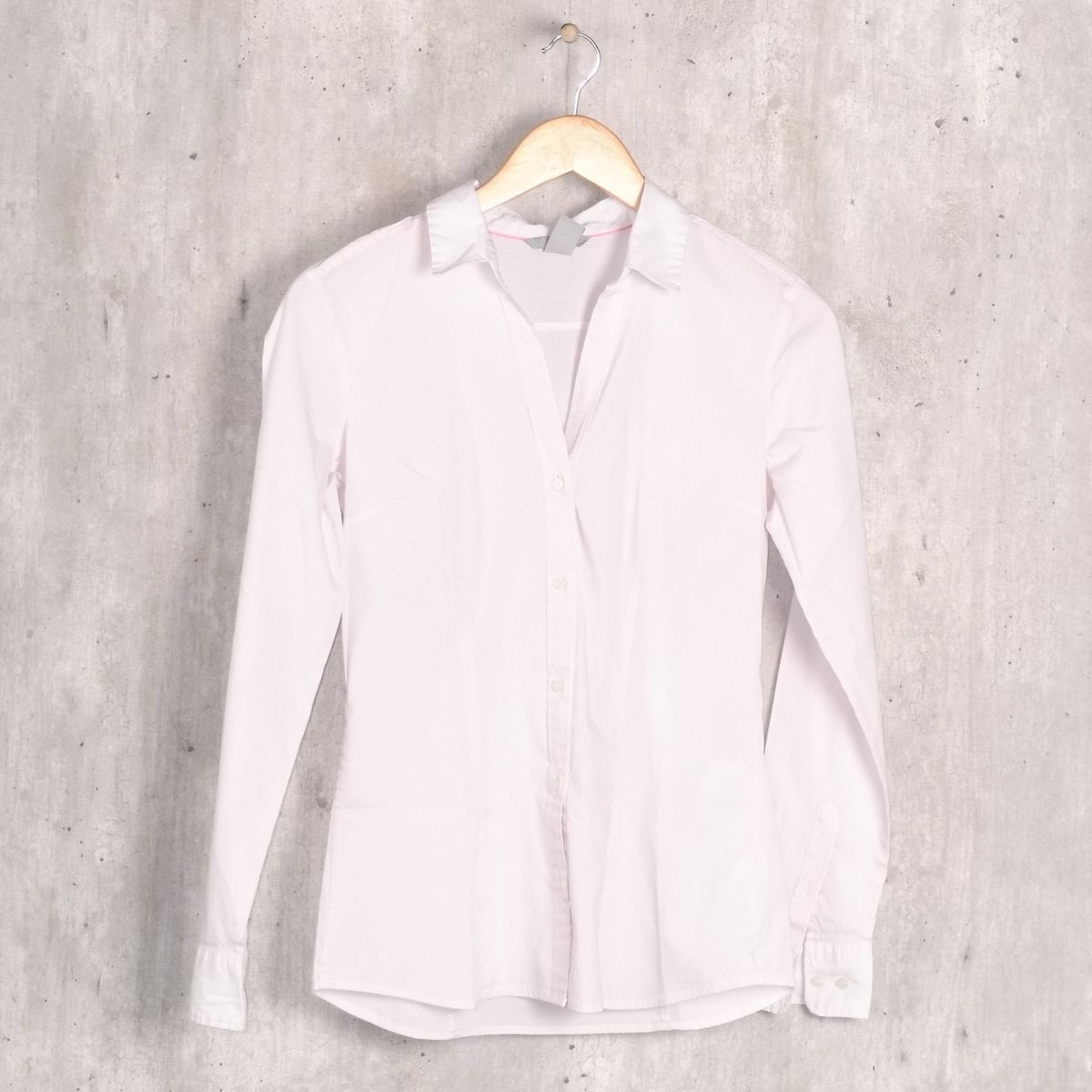 Camisa Riscada Rosa Clarinho | Camisa Feminina H&M Usado 29573546 | enjoei