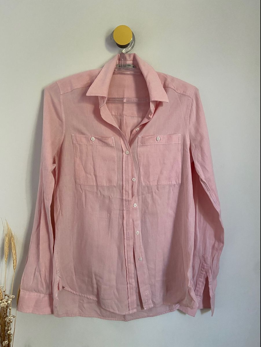 Camisa Rosa Botões | Camisa Feminina Luigi Bertolli Usado 82757263 | enjoei