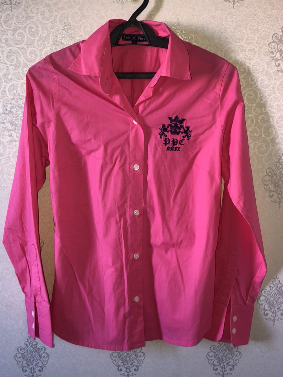 Camisa Rosa Polo Play | Blusa Feminina Polo Play Usado 37009156 | enjoei