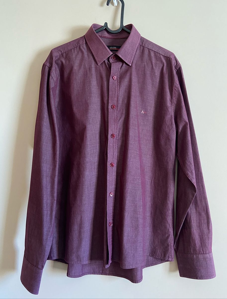 Camisa Roxa Aramis | Camisa Masculina Aramis Usado 74210860 | enjoei