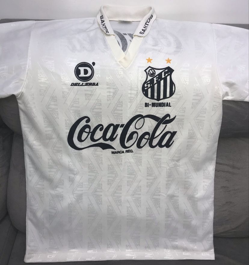 Camisa Santos Fc 1993 de Jogo Dellerba Coca Cola Gg | Roupa Esportiva ...
