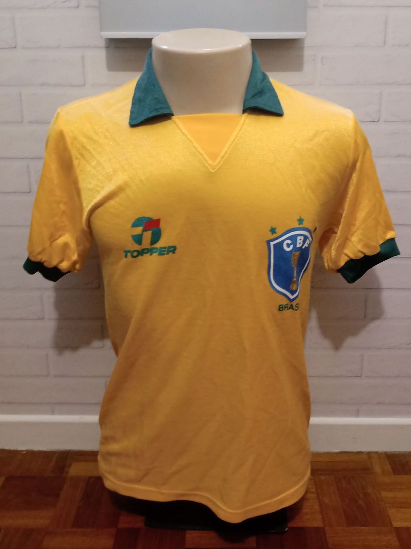 Camisa Seleção Brasil Cbf Topper 1990 | Camisa Masculina Topper Usado ...