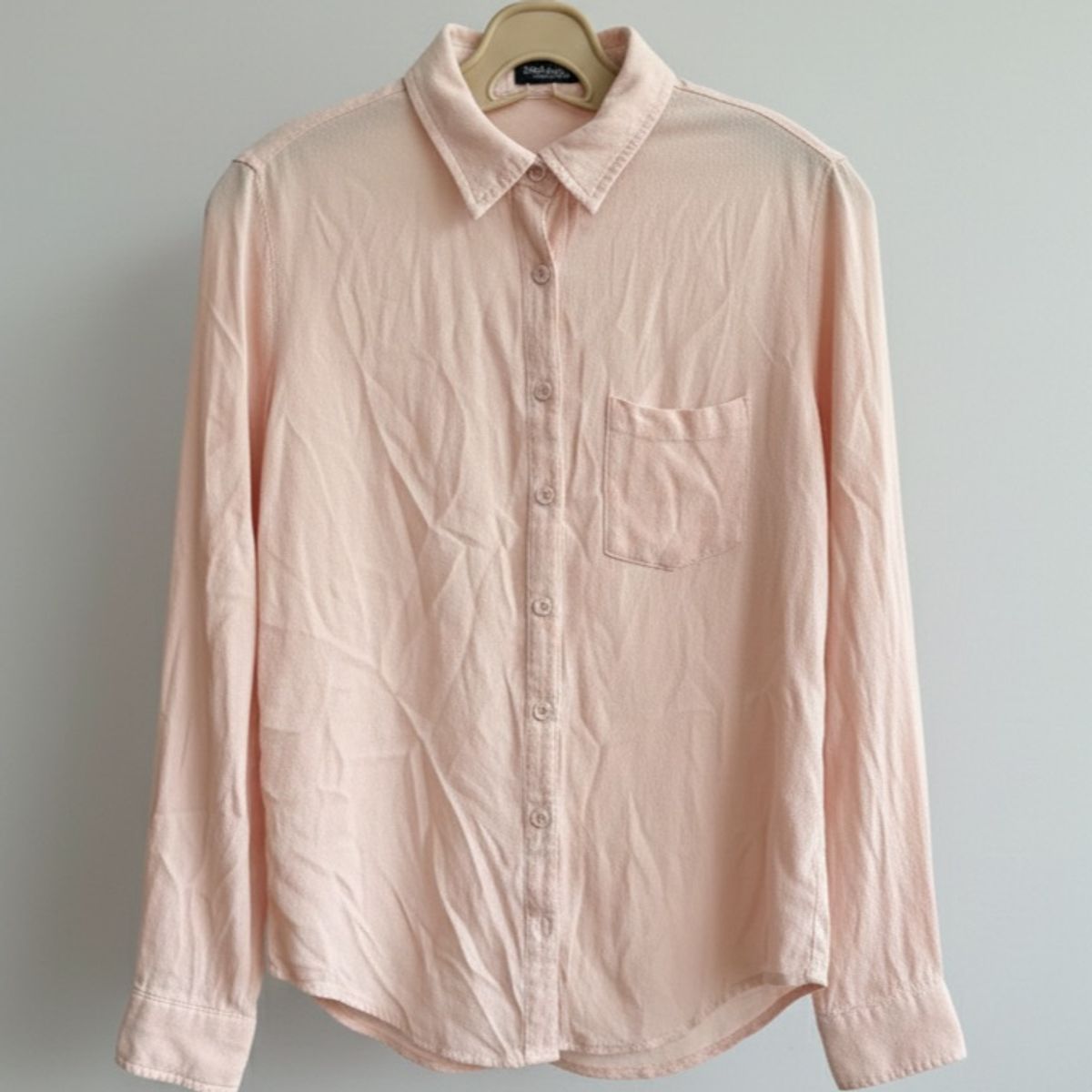 Camisa Social Cor Doce - Rosa Pastel - Manga Longa - Tamanho M | Camisa ...