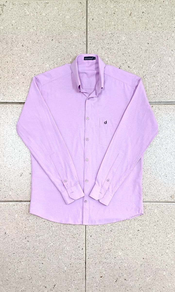 Camisa Social Manga Longa Dommen Roxa Masculina Ou Feminino | Camisa ...