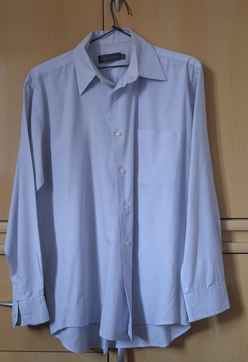 Camisa Social Masculina Cinza Clariha | Camisa Masculina Emporio ...