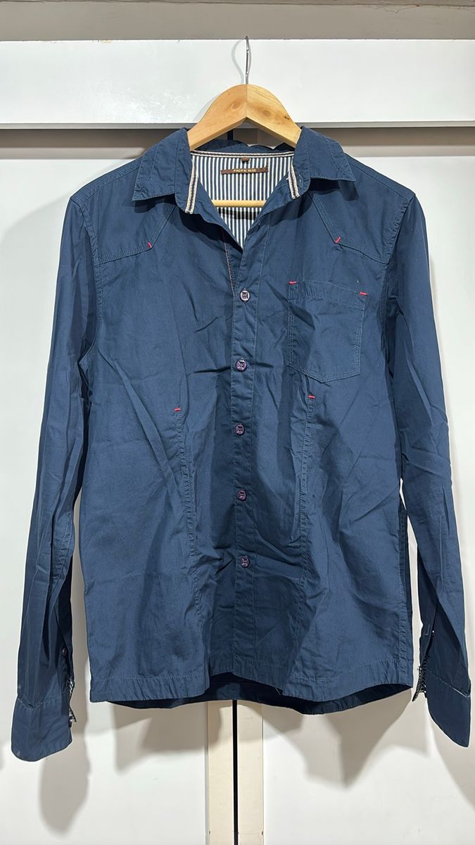 Camisa Social Pacific Blue | Camisa Masculina Pacific Blue Usado ...
