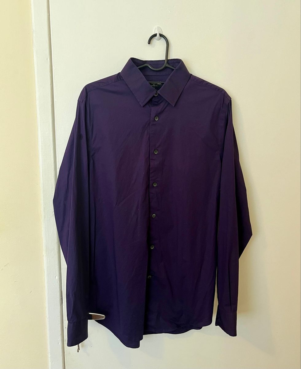 Camisa Social Roxa | Camisa Masculina Express1mx Usado 94319838 | enjoei