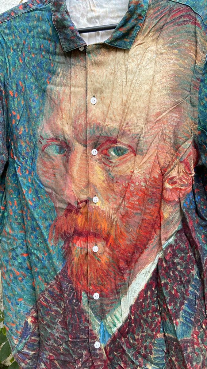 Camisa Van Gogh Self Portrait | Camisa Masculina Van Gogh Usado ...