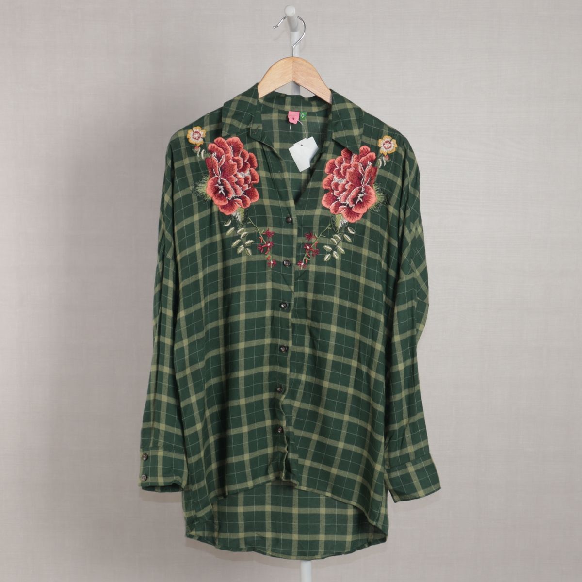 Camisa Verde Xadrez Farm Camisa Feminina Farm Usado 86980209 Enjoei