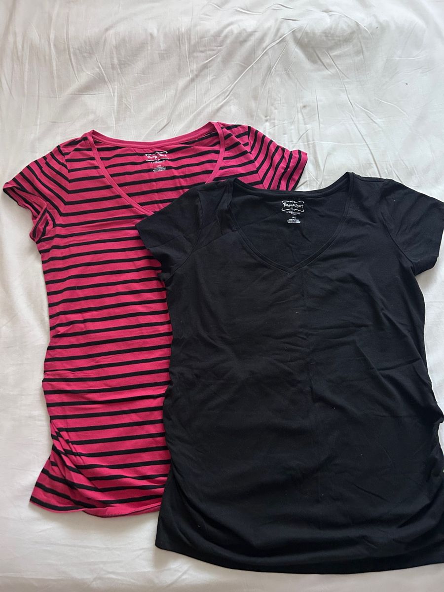 Camisas Gestante - Faixa Sustentação Grátis | Camisa Feminina Maternity ...