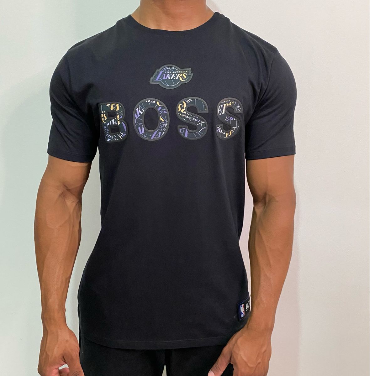 Camiseta Boss X Nba Los Angeles Lakers Original Preta | Camiseta ...