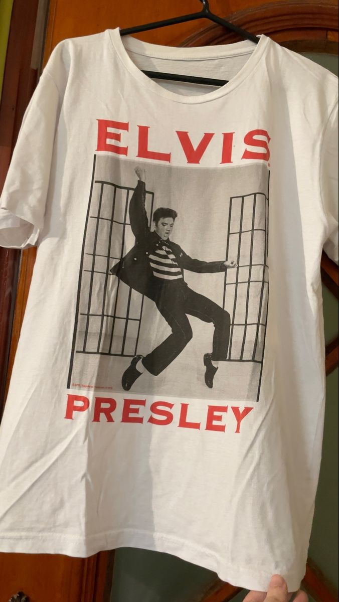 Camiseta Branca Elvis Tamanho G | Camiseta Masculina Elvis Presley Usado 81326045 | enjoei