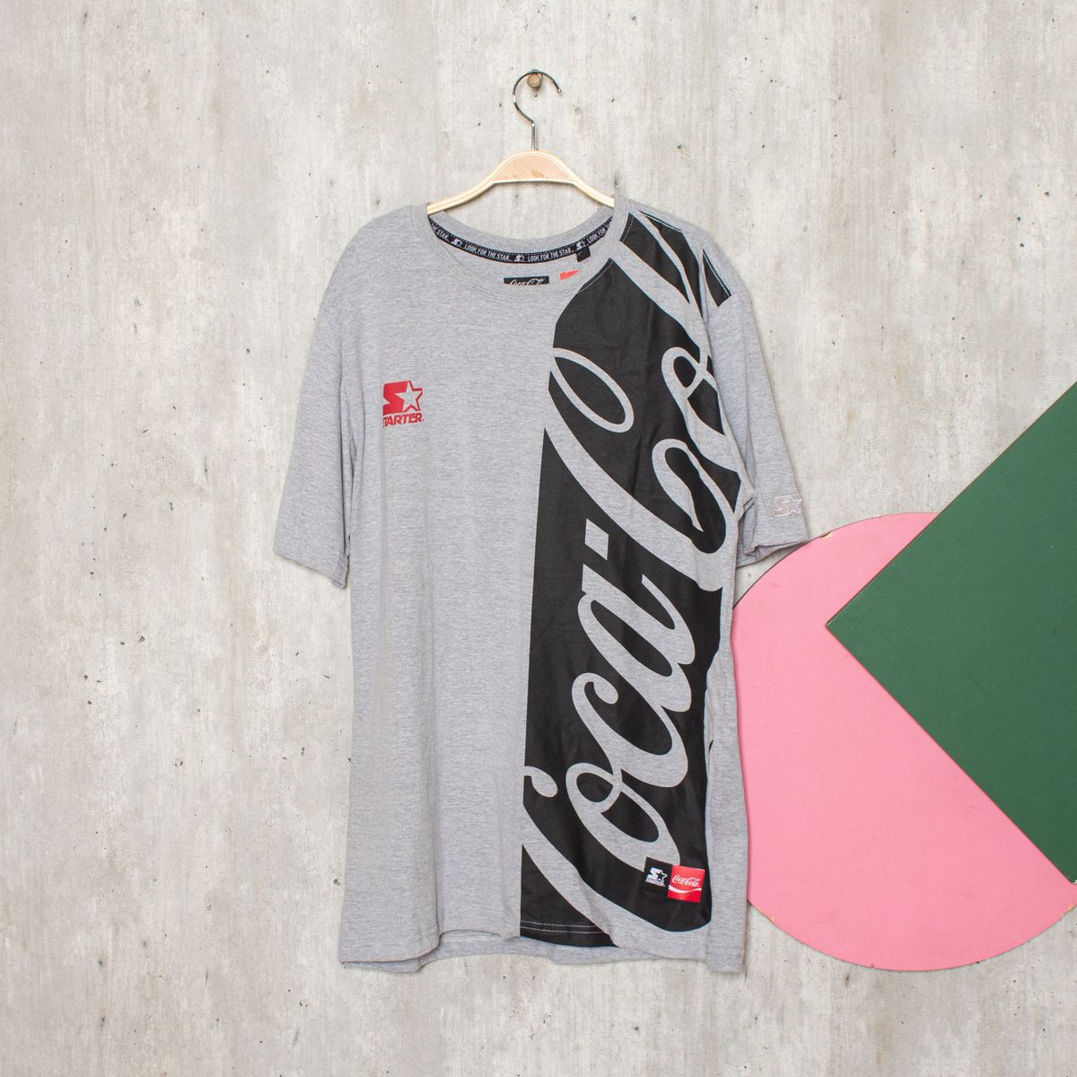 Camiseta Cinza Mescla Starter + Coca Cola | Camiseta Masculina Starter ...