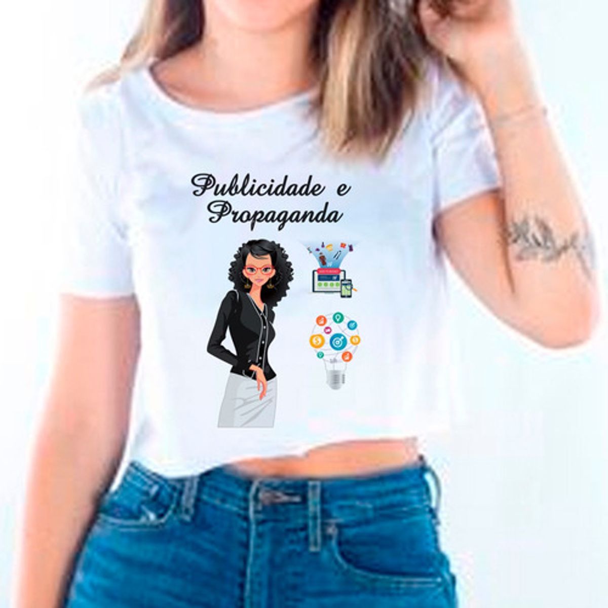 Camiseta Cropped Profissões Publicidade E Propaganda 2 M Camiseta