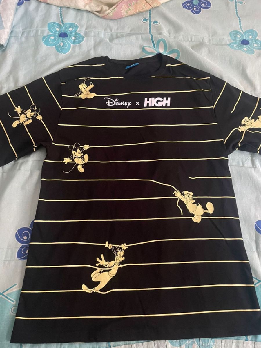 Camiseta Disney X High Kidz Black White | Camiseta Masculina High Usado ...