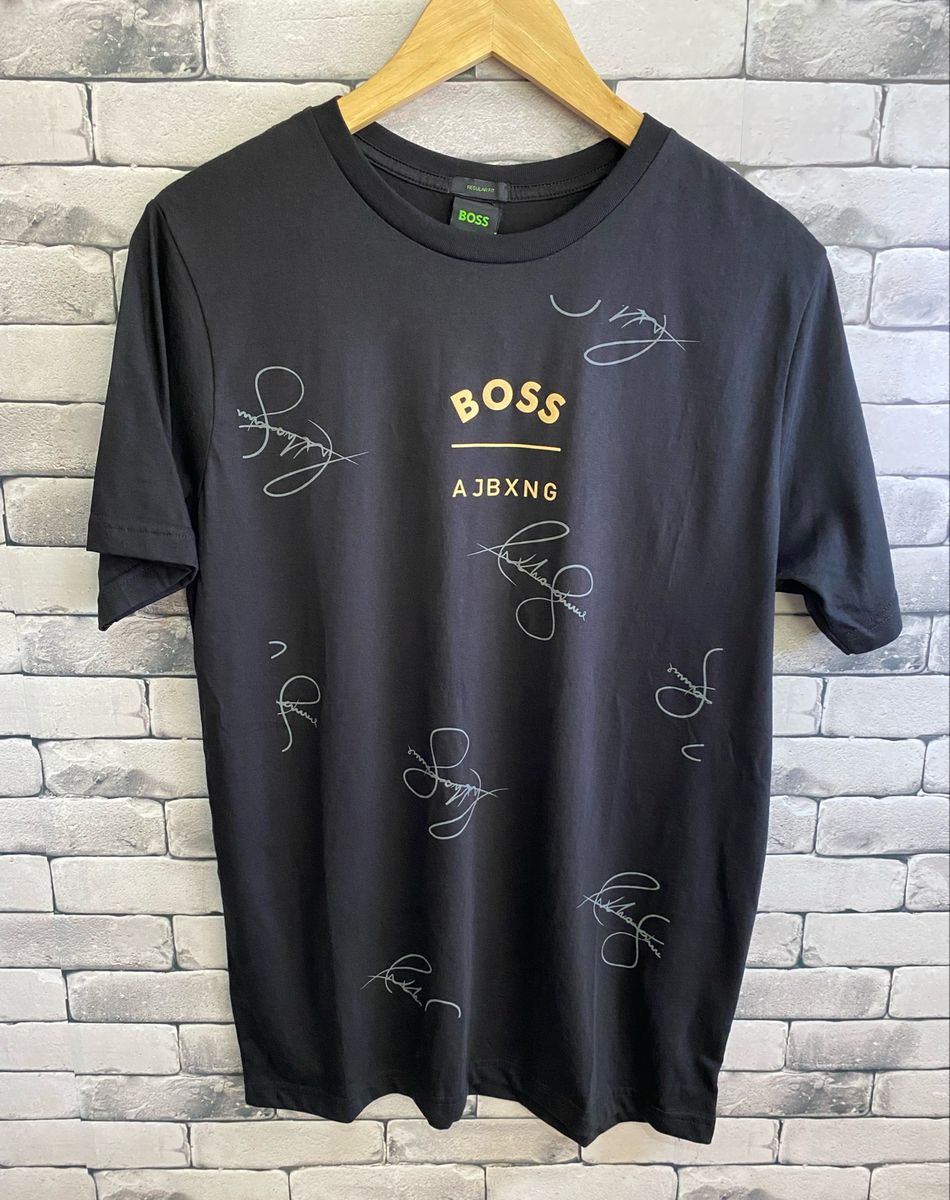 Camiseta Hugo Boss X Ajbxng Original Tamanho G | Camiseta Masculina ...