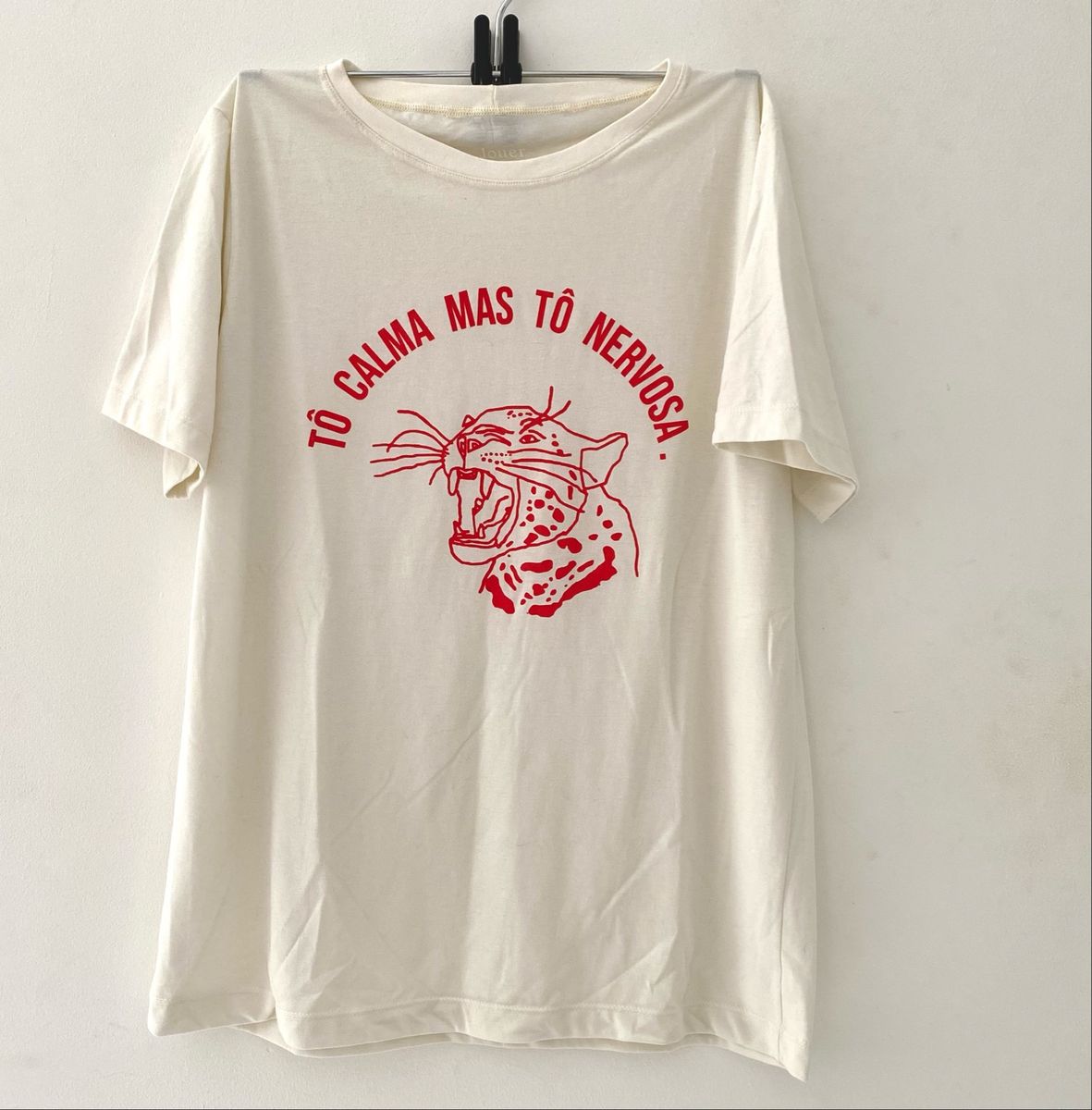 Camiseta Jouer Couture To Calma Mas To Nervosa | Camiseta Feminina ...