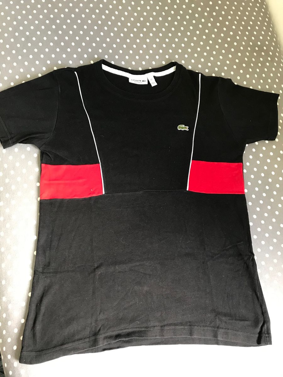 Camiseta Lacoste Sport Preta Rara Única Peça | Camiseta Masculina ...