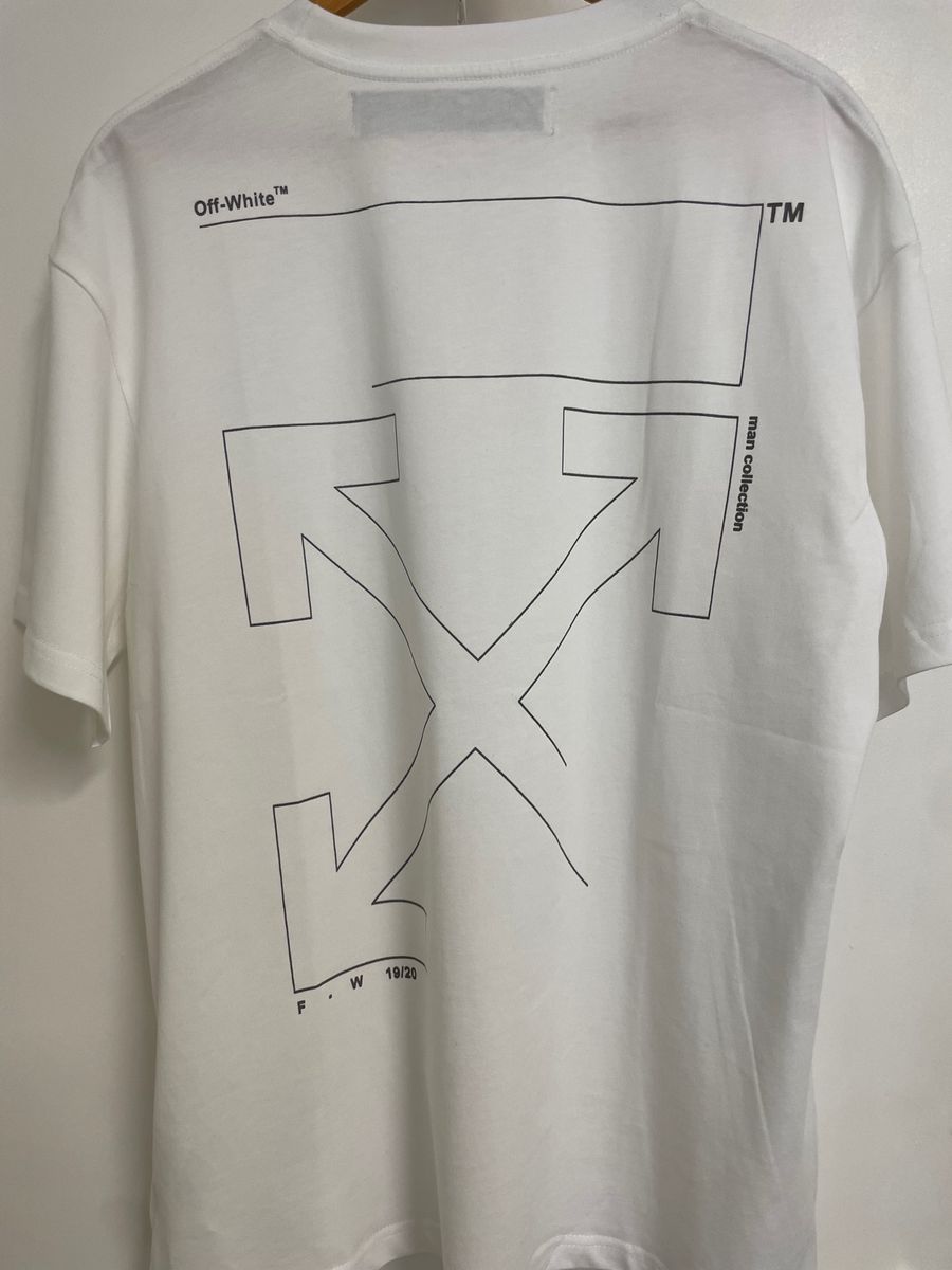 Camiseta Masculina Branca com Logo, Marca Off-white | Camiseta ...