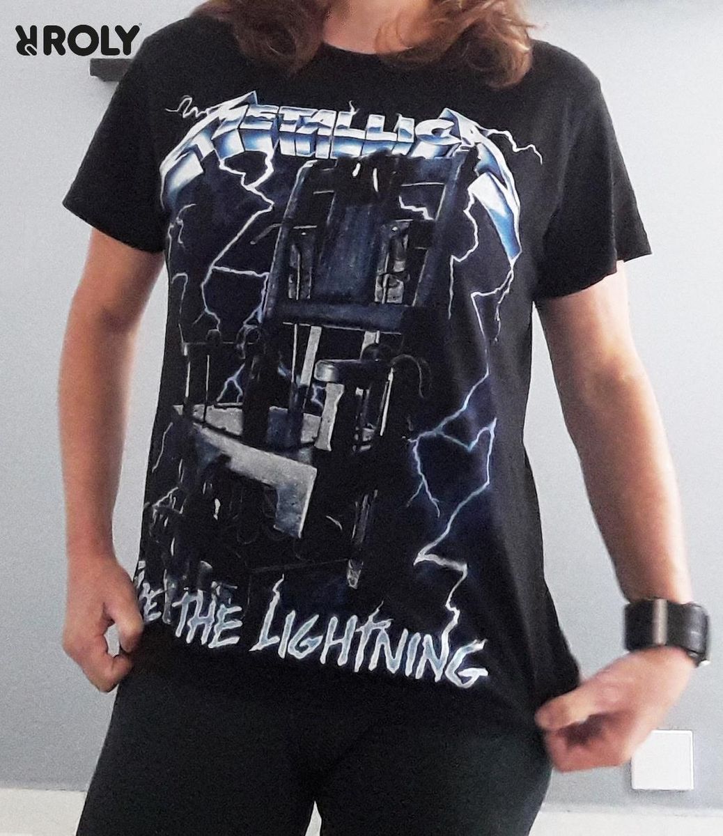 Camiseta Metallica Roly Spain | Camiseta Feminina Www.Roly.Eu Usado ...