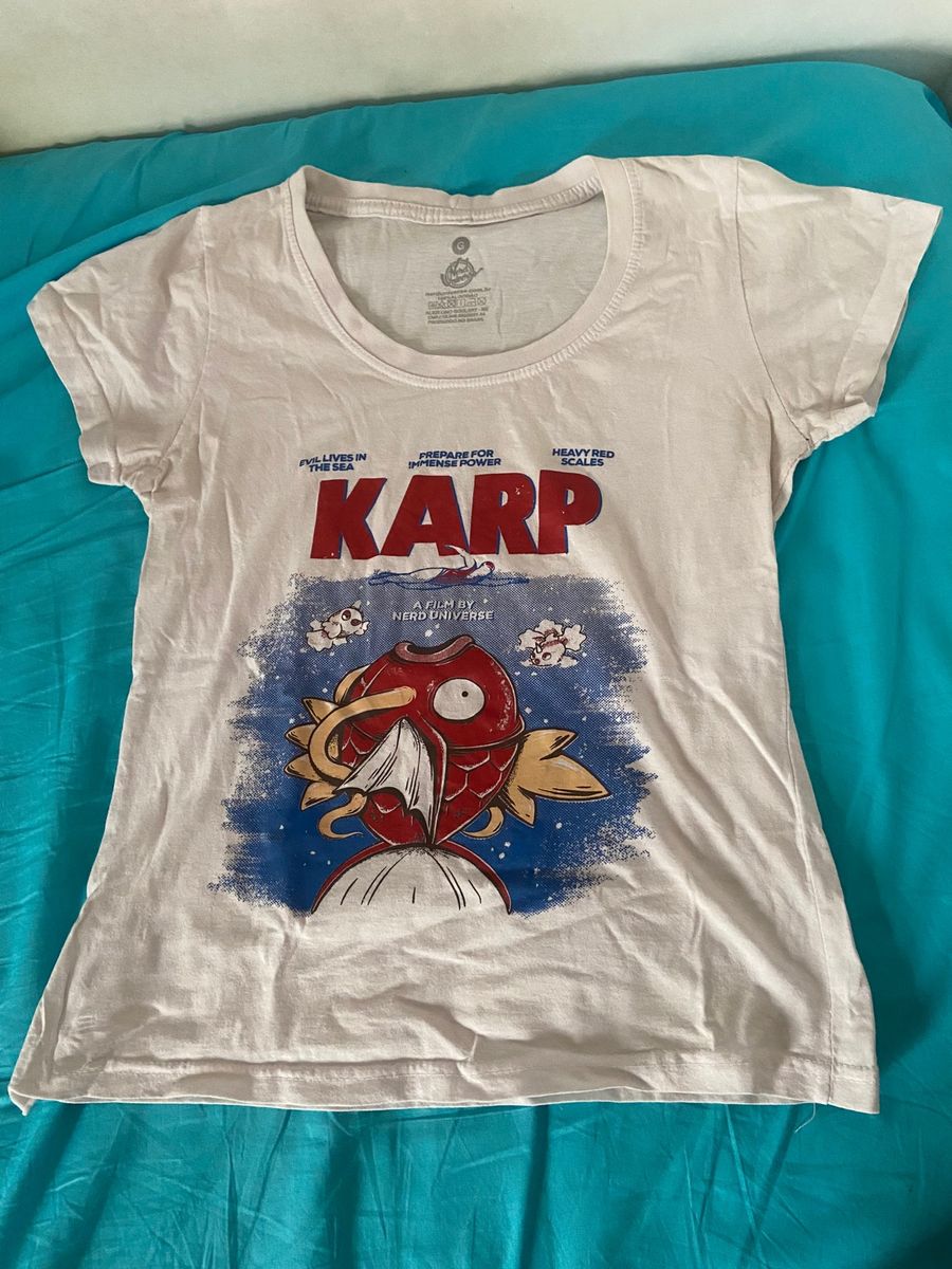 Camiseta Nerd Universe Baby Look G Pokemon Karp Magikarp | Camiseta Feminina Nerd Universe Usado ...