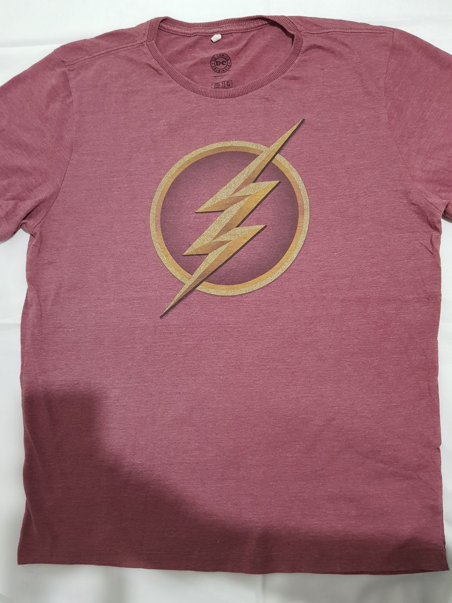 Camiseta Oficial Dc Comics Rosa G - Simbolo Flash Dc Comics 1 ...