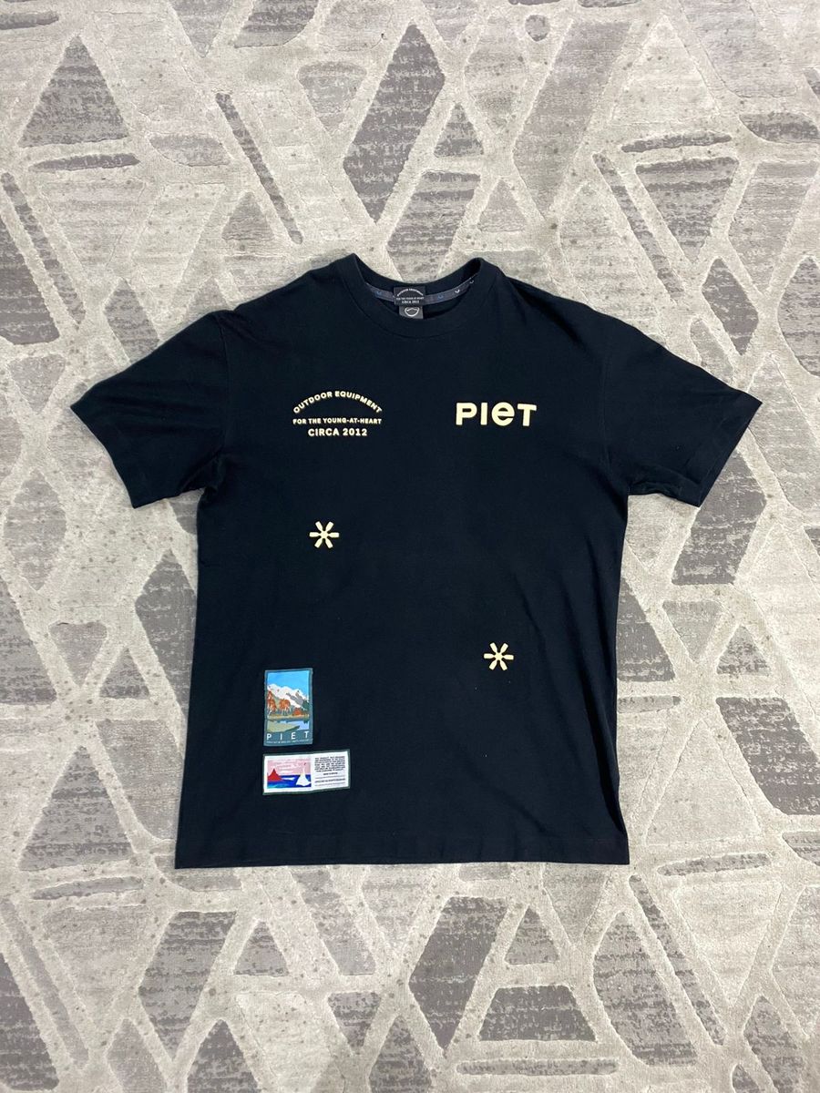 Camiseta Piet Icons Preta | Camiseta Masculina Piet Usado 127161252 | enjoei