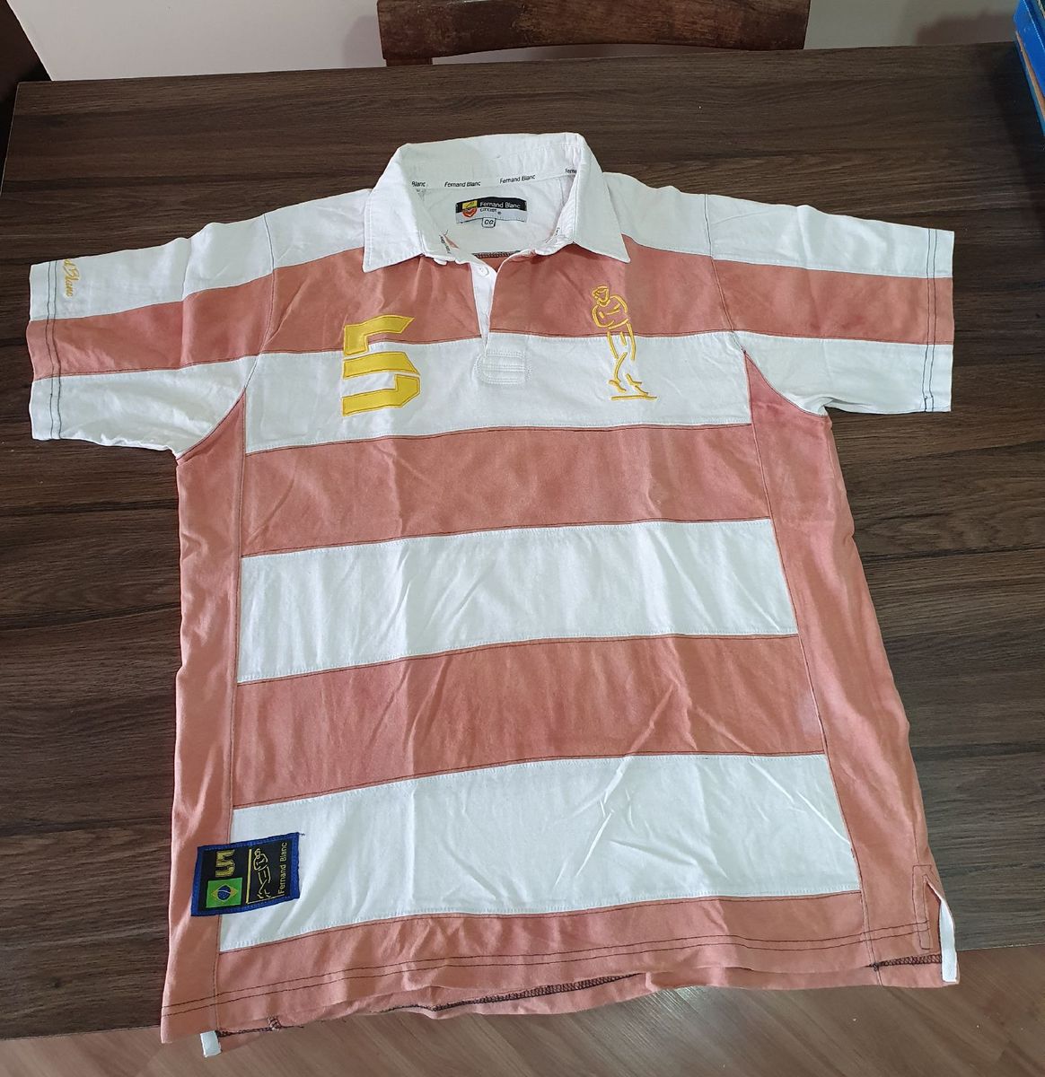 Camiseta Polo Fernand Blanc | Camiseta Masculina Fernand Blanc Usado ...