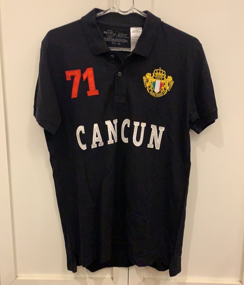 Camiseta Polo Hard Rock Cancun | Camiseta Masculina Hard Rock Usado ...