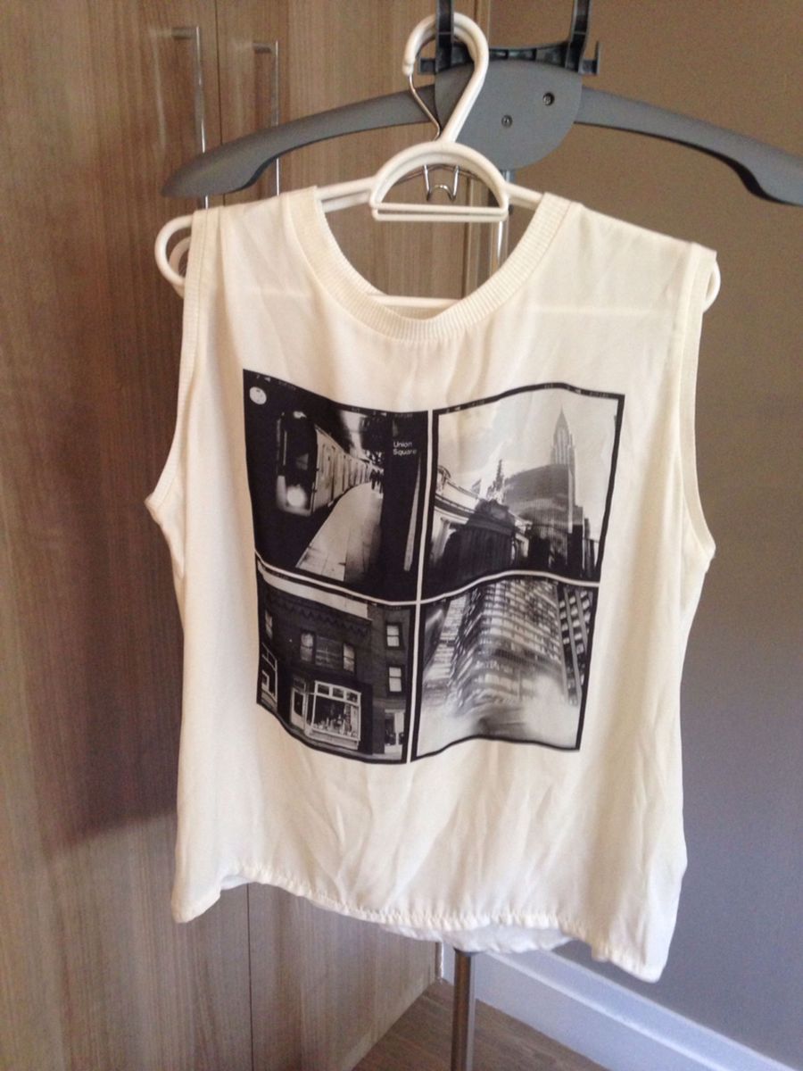 Camiseta Regata Zara Nyc | Blusa Feminina Zara Usado 1791819 | enjoei