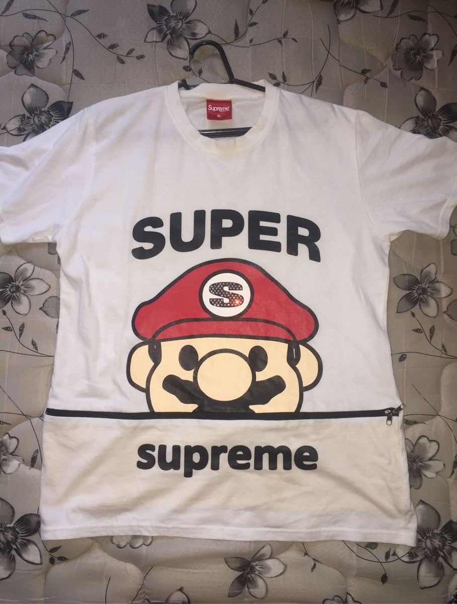 Camiseta Supreme X Super Mario | Camiseta Masculina Supreme Usado ...