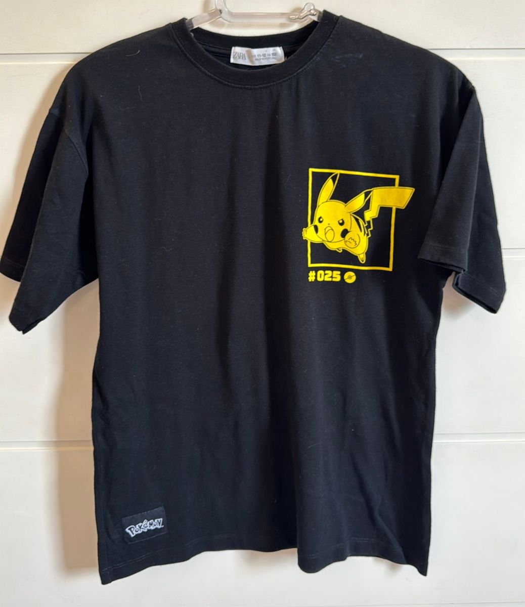 Camiseta T-shirt Pokemon Pikachu 11/12 Anos Zara | Roupa Infantil para ...