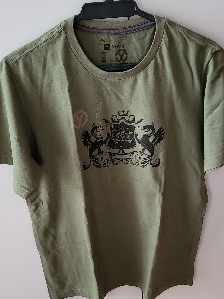 Camiseta Verde Musgo Linda | Camiseta Masculina Yman Usado 65613696 ...