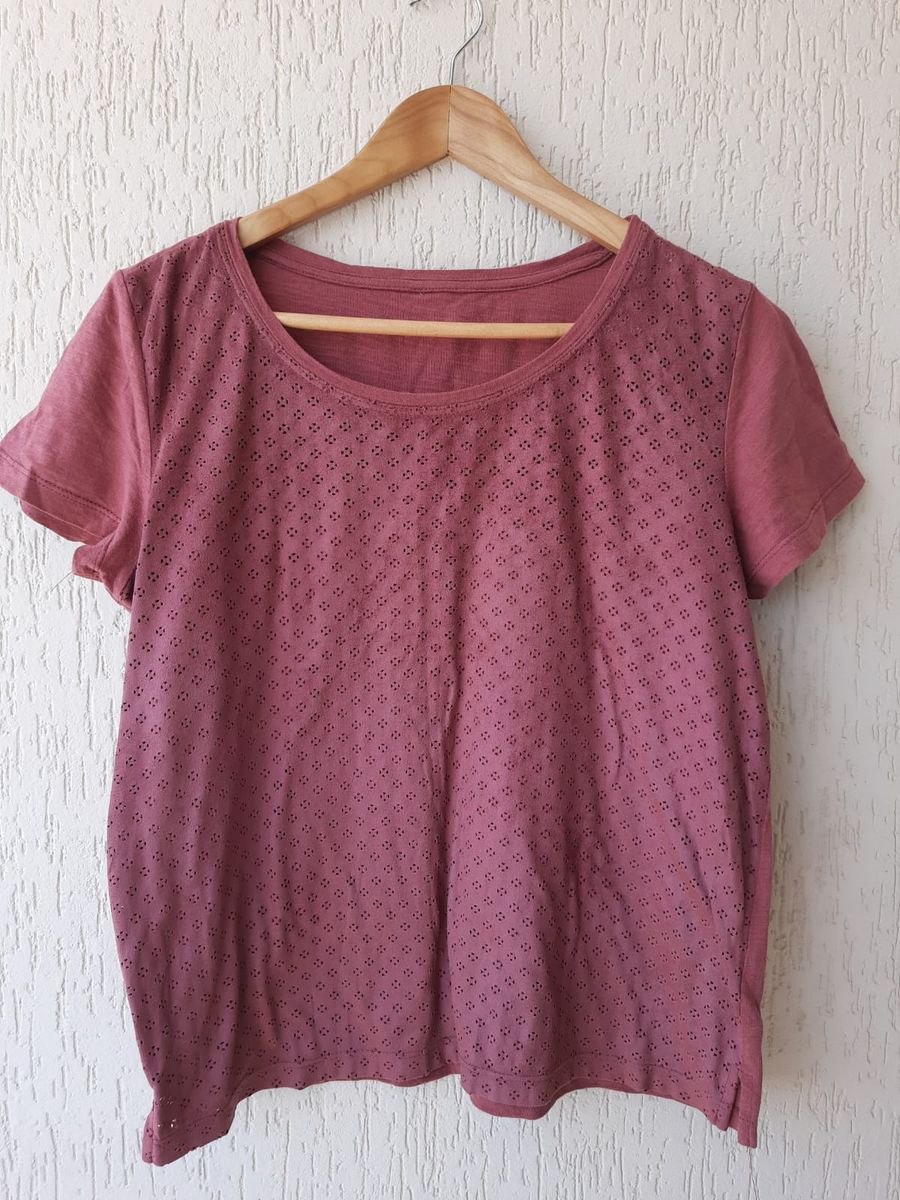 Camiseta Vinho | Camiseta Feminina Usado 84718964 | enjoei