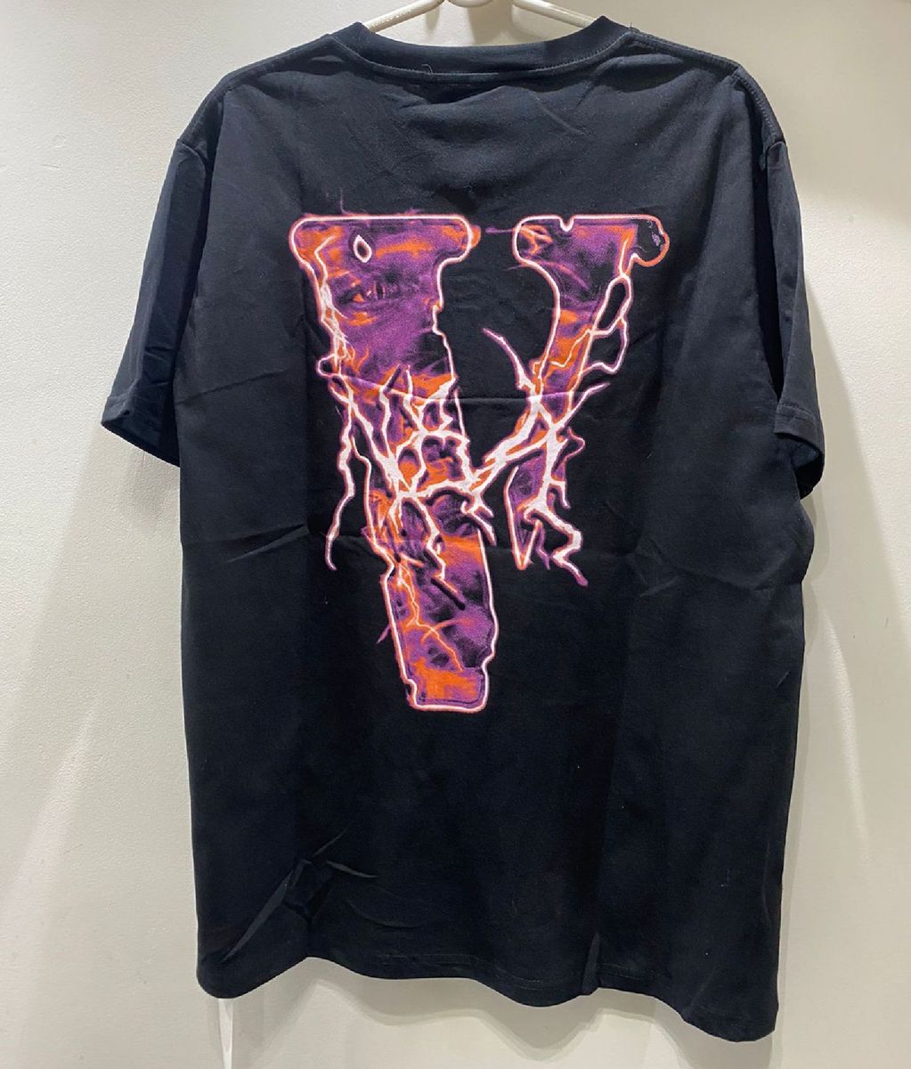 Camiseta Vlone Preta Supreme Off White Bape Camisa High Nike Blusa Bone ...