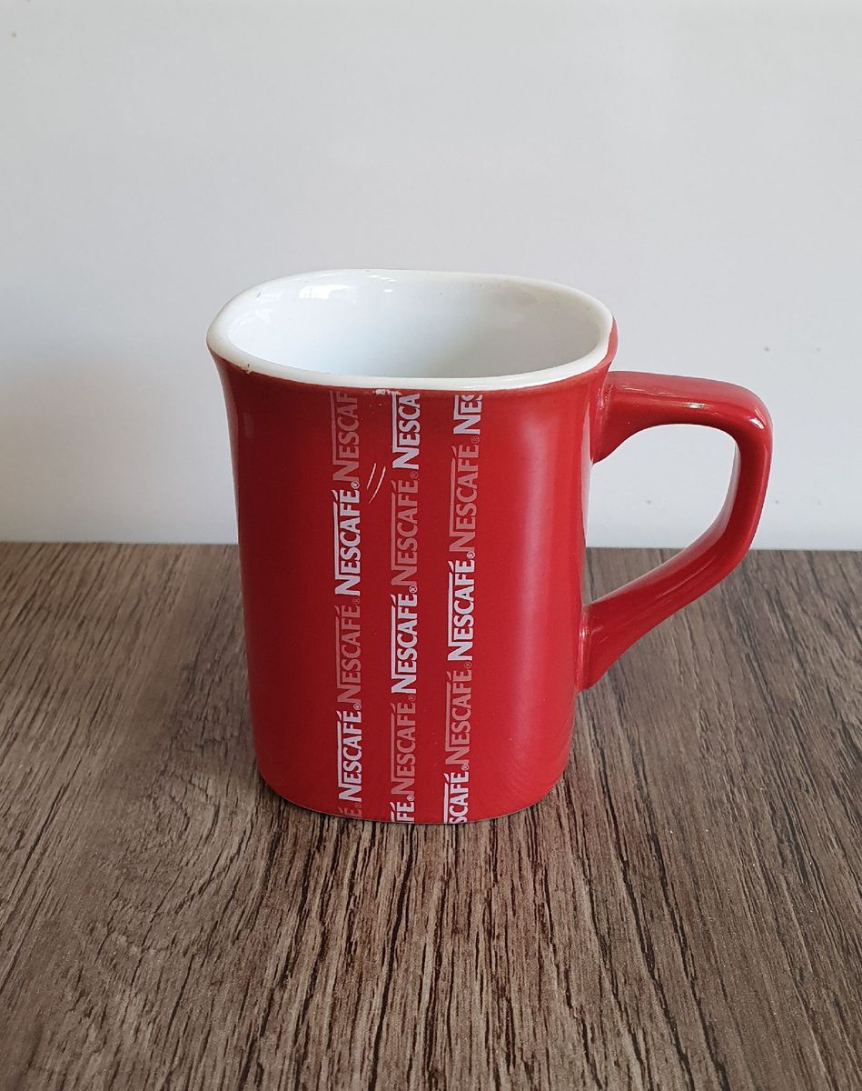 Caneca Nescafe Vermelha Rara Antiga Edição Limitada Colecionador ...