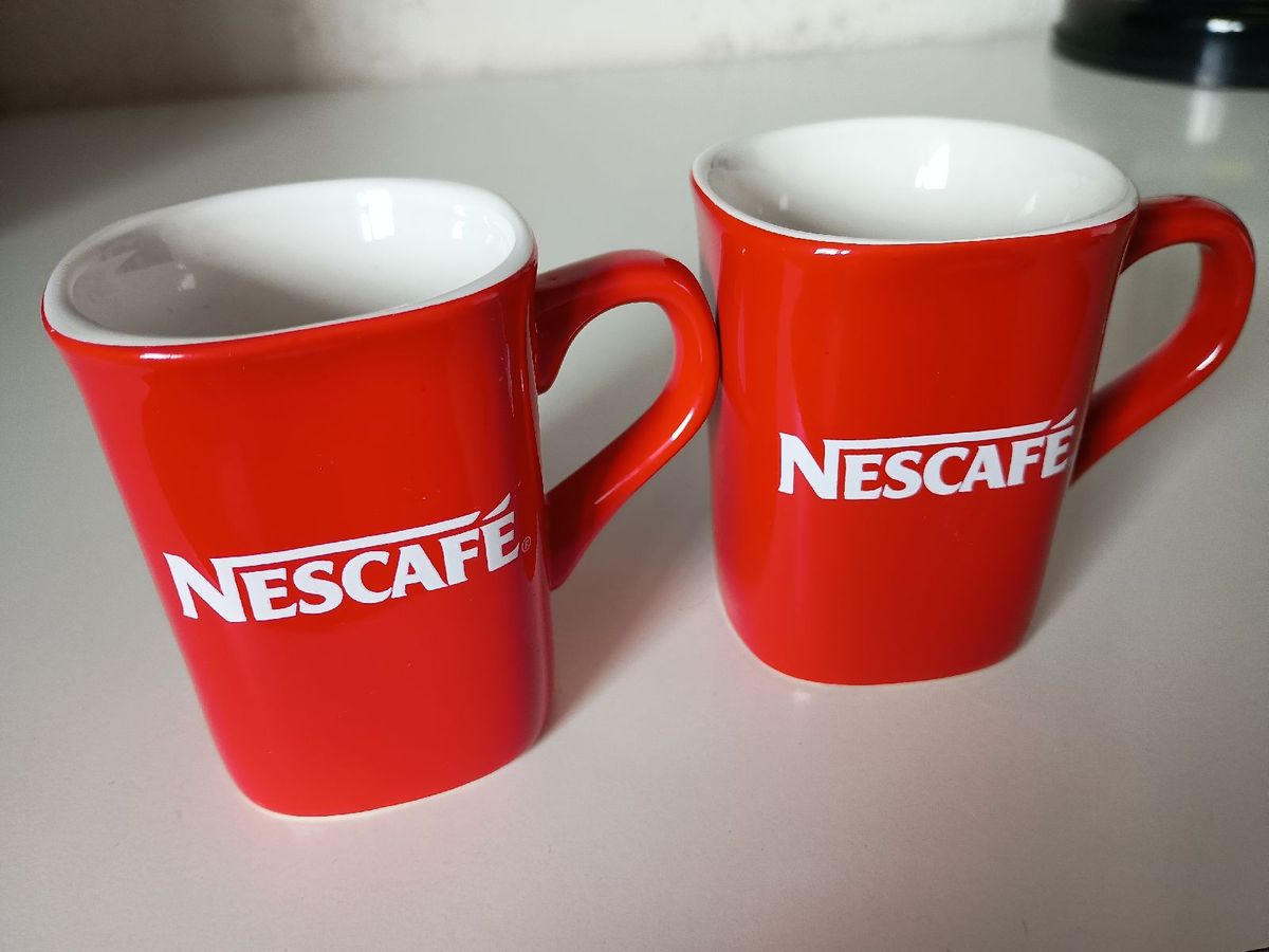 Canecas Nescafé Vermelhas Originais Cafezinho | Móvel de Cozinha ...