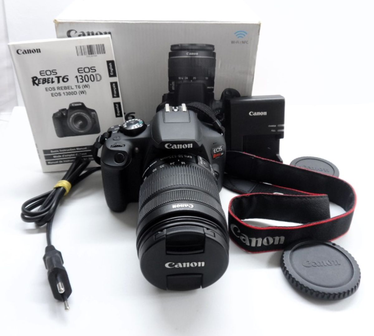 Canon Eos Rebel T6 Profissional- Lente 18-135mm - 18 Mp - Sensor Cmos ...